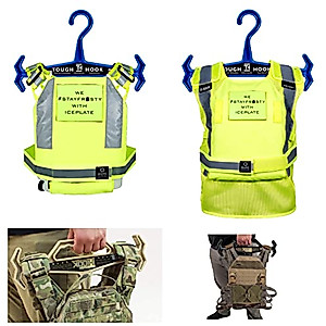 Tough Hook Original Multipurpose Heavy Duty Hanger | 200 lb Capacity | USA Made |for Heavy Gear & Equipment (Tactical Gear, Backpacks, Body Armor, Plate Carrier Vests, Lead Aprons, Scuba BCDs)