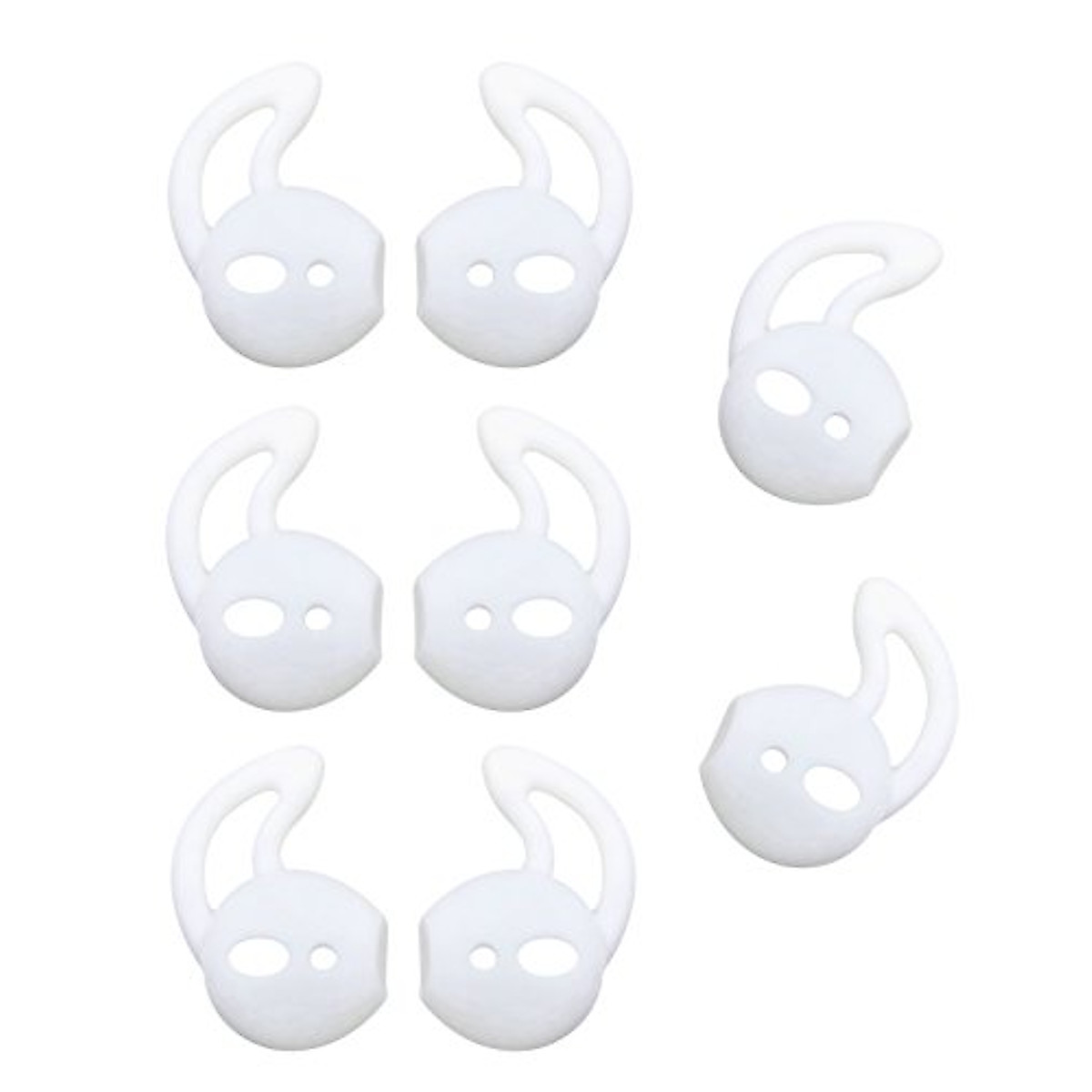 Ear Tips for Airpods Earbud, BLUEWALL Eartips Ear Gel for Apple Airpods, 4 Pairs Anti-Slip Durable Silicone Replacement Ear Cushions for Apple Airpods Earbud (White)