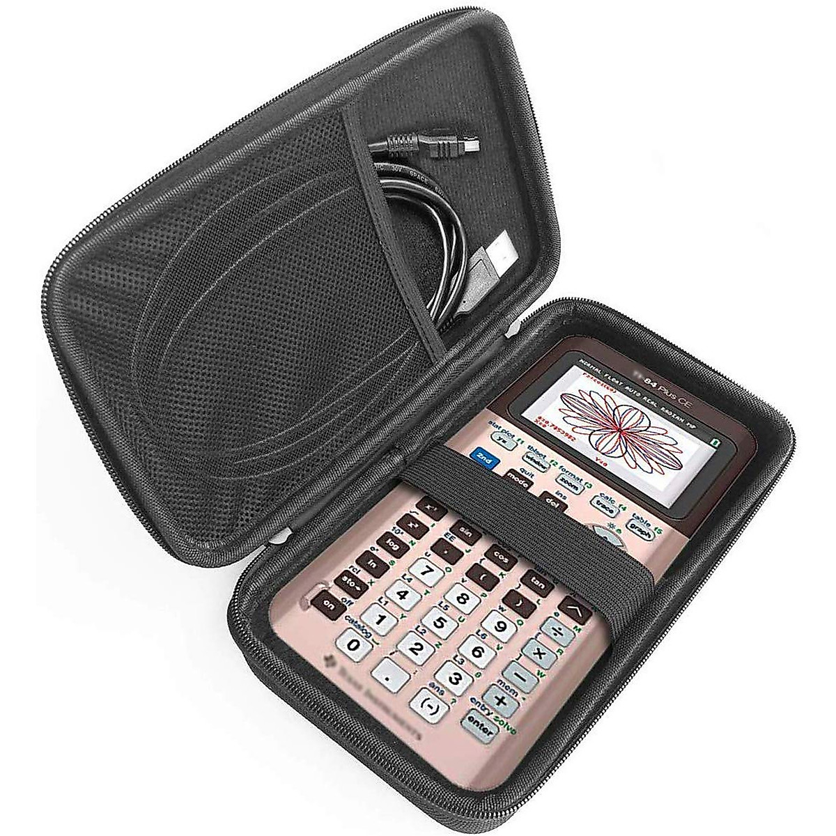 FitSand Hard Case Compatible for TI-84 Plus CE Color Graphing Calculator Rose Gold