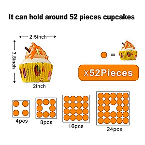 Cupcake Stand, 4 Tier Cupcake Stand for 50 Cupcakes, Square Tiered Cupcake Tower, Clear Acrylic Cupcake Holder, Dessert Stands for Party, Wedding, Birthday, Baby Shower, Halloween