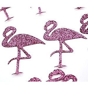 Glitter Pink Flamingo Confetti Decoration for Tropical Flamingo Christmas Party,100Pcs/pack (Pink Flaminglo)