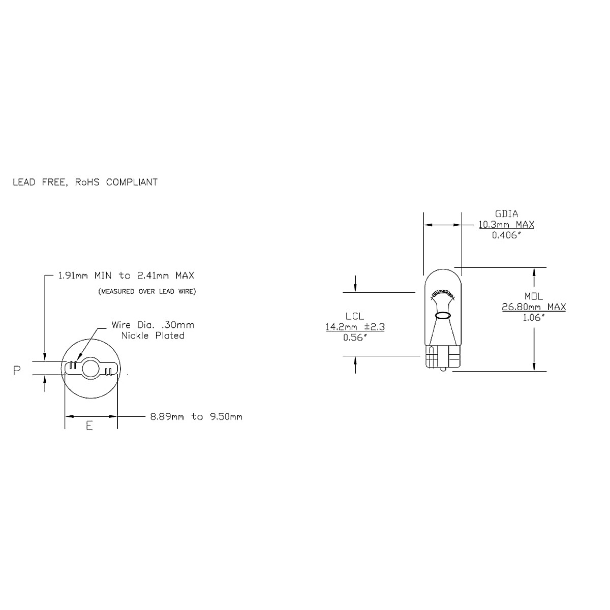 CEC Industries 555 6.3V, 0.25A, 1.575W, T3.25 Miniature Light Bulbs (Box of 10)