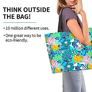 Stitch Tote Bag,Large Shoulder Bag Casual Reusable Handbag For Women Sling Bag Shopping Grocery Work