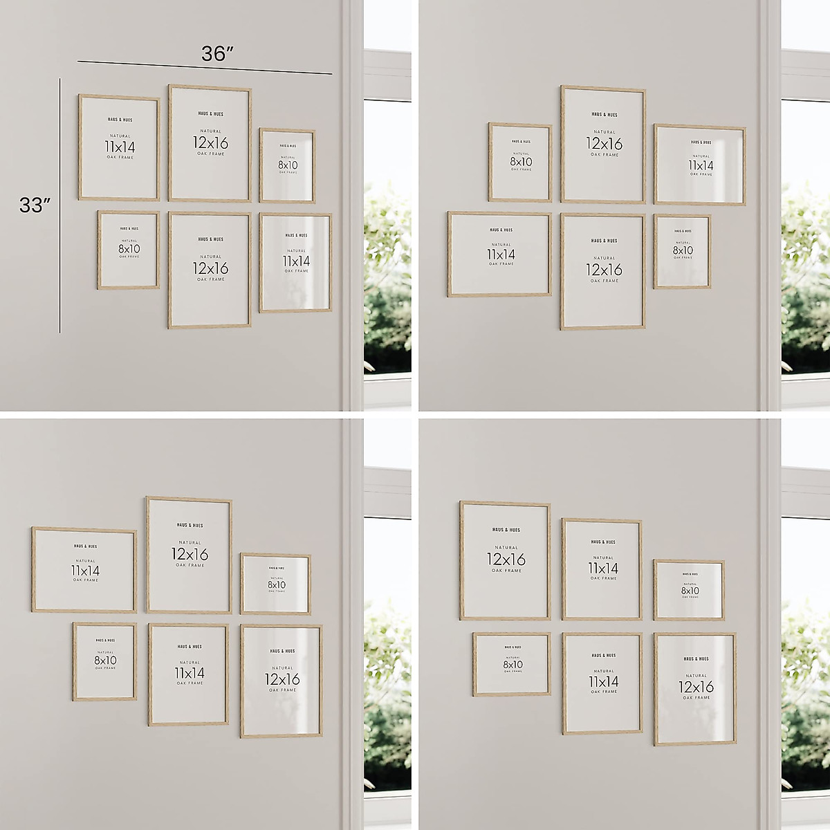 HAUS AND HUES Blue Abstract Wall Art Framed - Set of 6 Abstract Blue Art, Modern Abstract Wall Art, Framed Geometric Wall Art, Colorful Abstract Art, Unique Evil Eye Gallery Wall (Framed Beige)