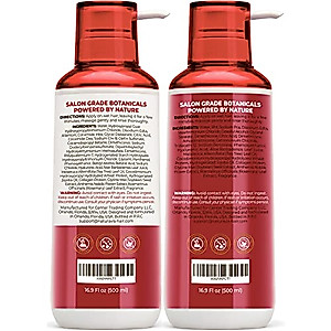 Keratin Shampoo and Conditioner Set with Hyaluronic Acid - Sulfate Free Intense Moisturizing Treatment - For Strengthening Dry and Damaged Hair - For Women and Men - Salon Grade