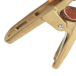 260/300/500A Copper Welding Earth Clip,Brass Material A Shape Ground Welding Earth Clamp Electroplated Ground Clamp for Welding Machine/Manual Welder/Welding Equipment(500A)