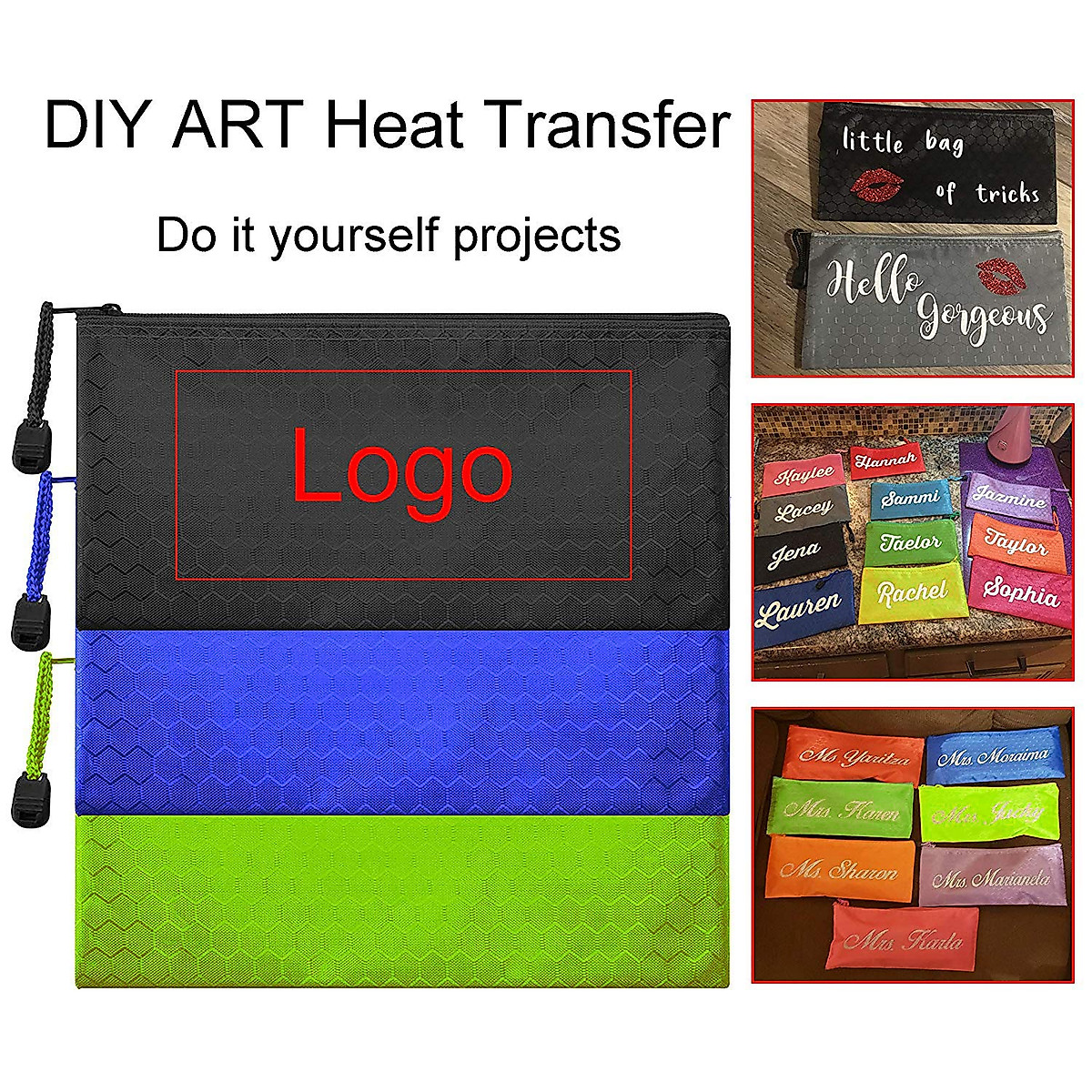 Sailing-go 6 Pieces 6 Colors Zipper Waterproof Bag Pencil Pouch for Cosmetic Makeup Bills Office Supplies Travel Accessories and Daily Household Supplies