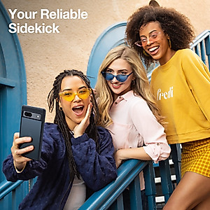 TORRAS Shockproof Designed for Google Pixel 7a Case, [Military Grade Drop Tested] Translucent Slim Protective Matte Hard Back & Soft Edge Cover Phone Case for Google 7a Case 5G Guardian, Black