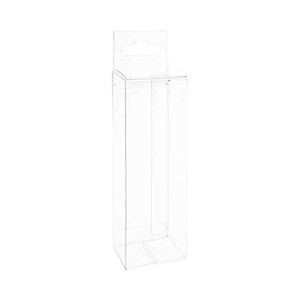 25 Clear Plastic PET Hang Box for Fishing Lures, Arts, Crafts, and Retail Size 1.5"X1.25"X5"