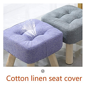 Solid Wood Small Stool Fashion Household Adult Sitting Pier Living Room Sofa Stool Low Stool Creative Fabric Small Bench Small Chair