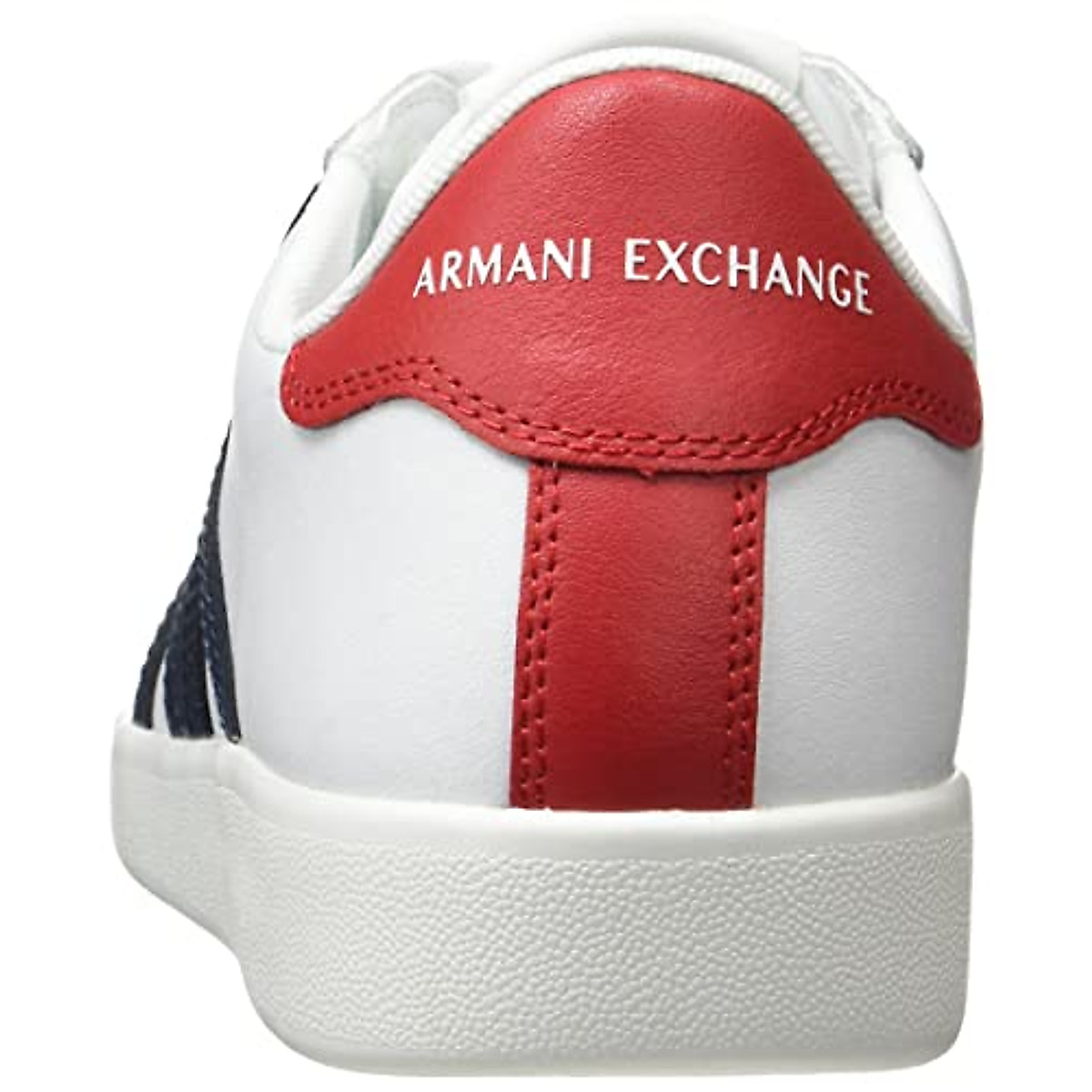 A|X ARMANI EXCHANGE Men's Classics Sneaker, Opt White + Navy + R, 6