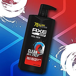 AXE 3-in-1 Body Wash, Shampoo and Conditioner - Easy Hair and Body Care for Men, Light and Fresh Scent, 28 oz (4 Pack)