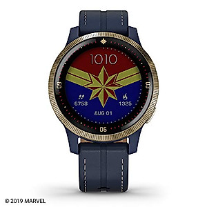 Garmin Legacy Hero Series, Marvel Captain Marvel Inspired Premium Smartwatch, Includes a Captain Marvel Inspired App Experience, Gold, 40mm (010-02172-41)
