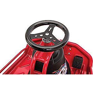 Razor Crazy Cart - 24V Electric Drifting Go Kart - Variable Speed, Up to 12 mph, Drift Bar for Controlled Drifts, One Size, Black/Red
