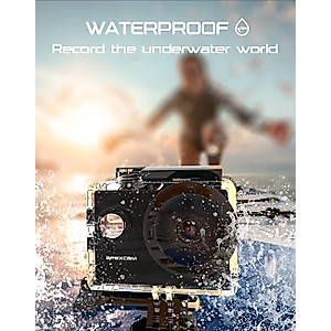 Apexcam 4K 60FPS Action Camera EIS Stabilization 20MP Sports Cam 40M Waterproof Underwater Camera 8X Zoom Support External Mic with Remote Control 2 x 1350mAh Rechargeable Batteries…