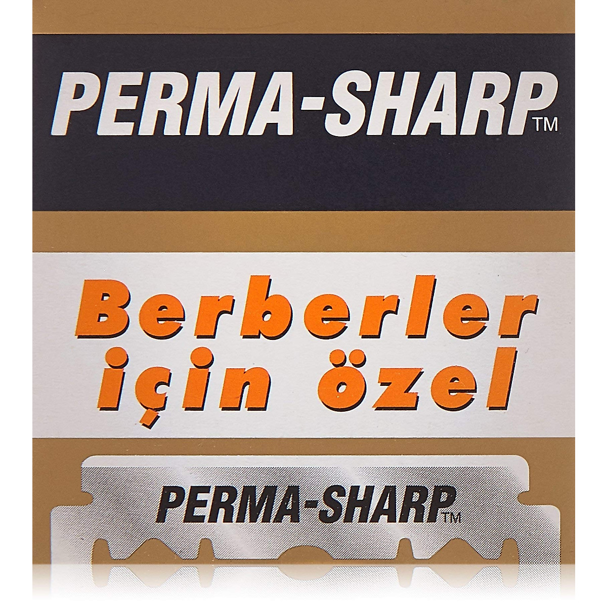 100 Perma-Sharp Straight Edge Razor Blades for use in Professional Barber Razors