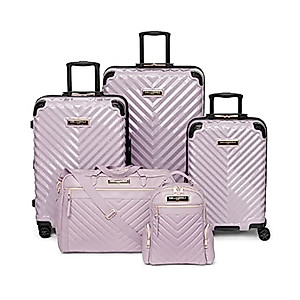 Karl Lagerfeld Paris Women's Carryon Spinner Wheels Hardside, Lilac, One Size