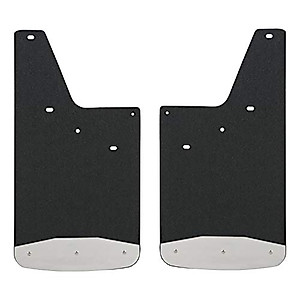 LUVERNE 250743 Front or Rear 12-Inch x 23-Inch Textured Rubber Mud Guards, Select Chevrolet Silverado, GMC Sierra 1500, 2500, 3500 HD , Black