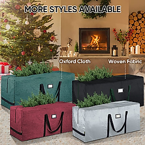 BALEINE 7.5 ft Extra Large Christmas Tree Storage Bag With Reinforced Handles and Dual Zippers for Wide Opening (Green)