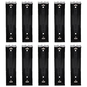 abcGoodefg 1Slot 3.7V 18650 Battery Holder Case Plastic Battery Storage Box with Pin 10 Pack (10 Pcs 1 Solts)