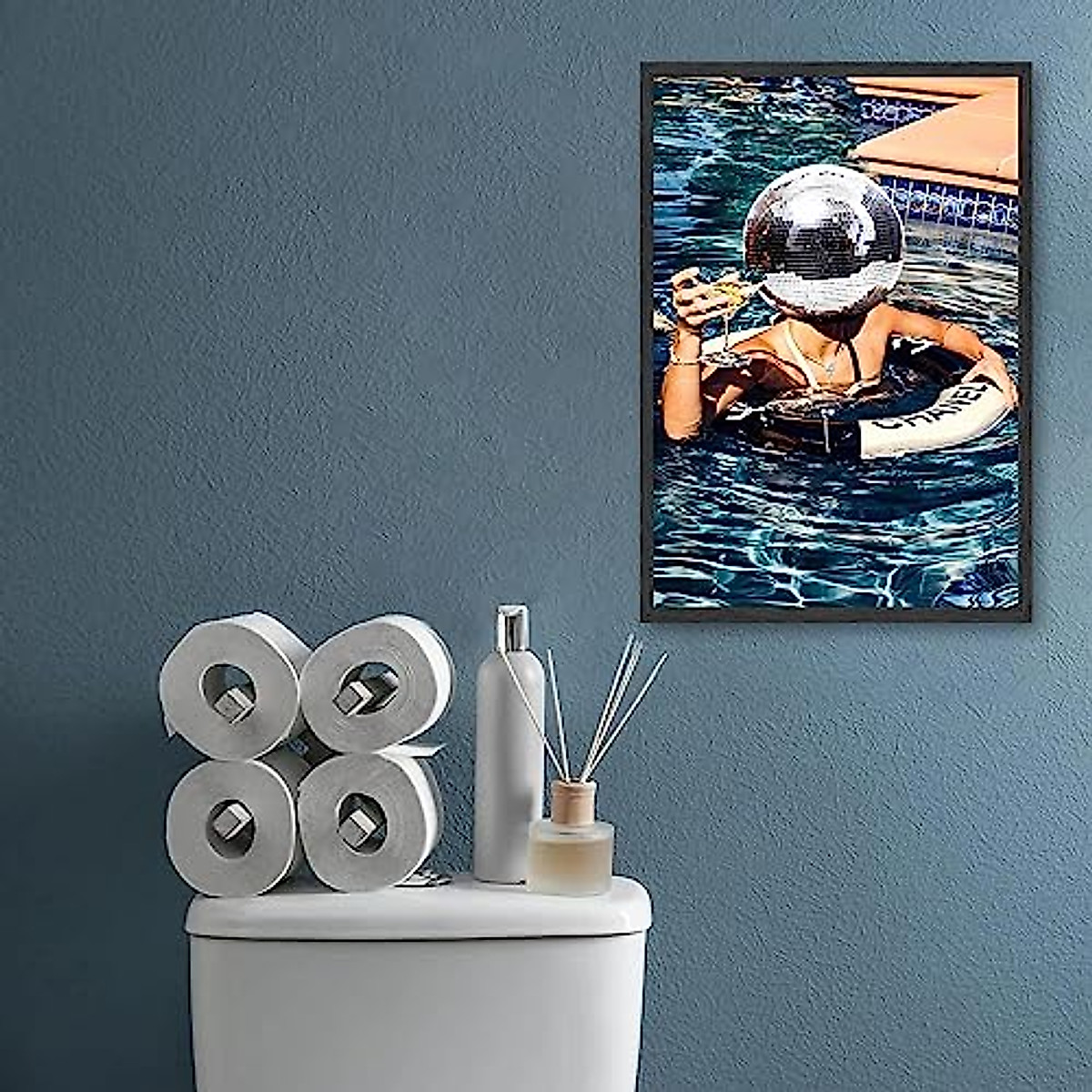 Trendy Wall Art Aesthetic Preppy Poster Print Funny Black and White Wall ArtDisco Canvas Wall Art Trendy Newspapers Print Wall Decor for Living Room Dorm Room Bar Cart 16x24in Unframed