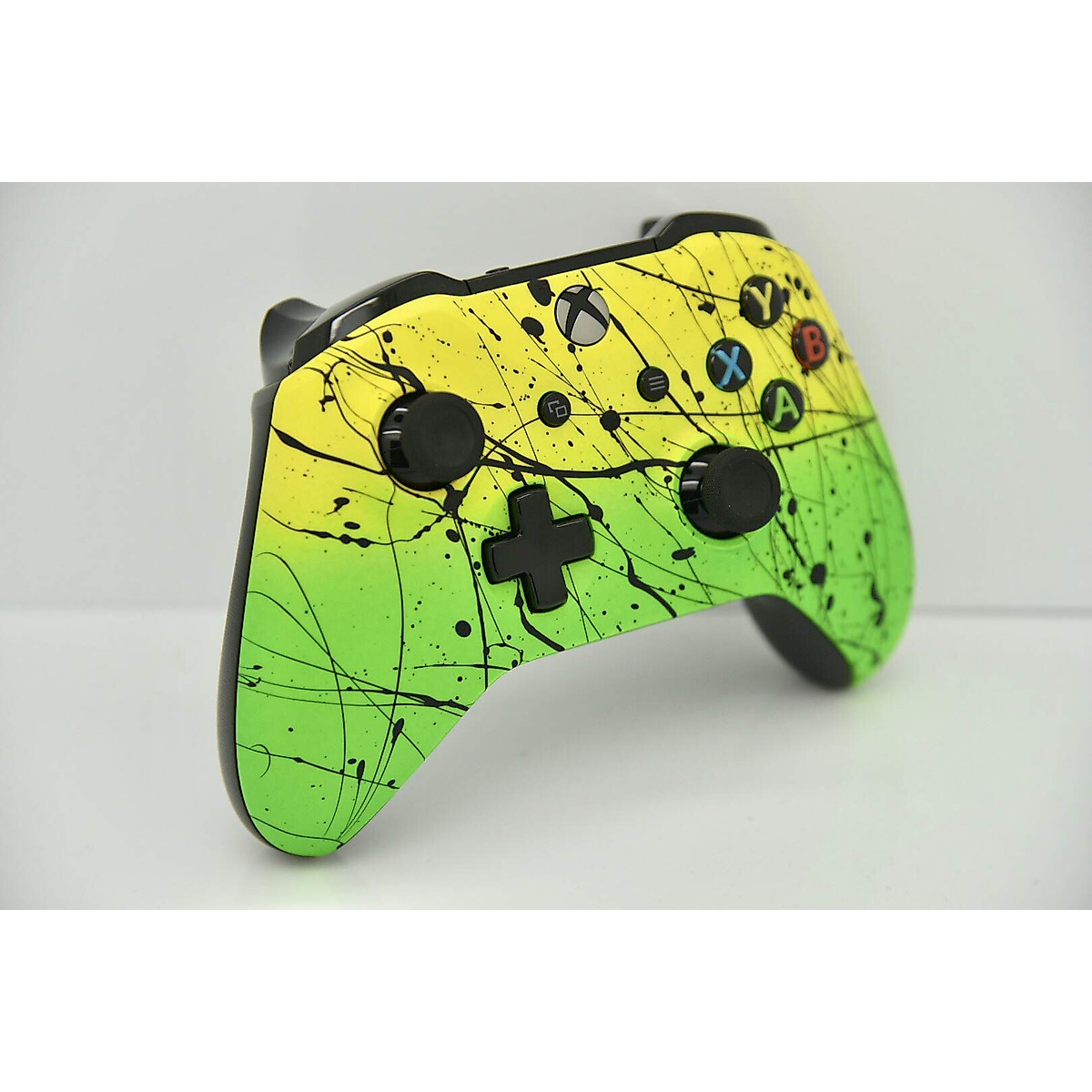Hand Airbrushed Fade Custom Controller - Compatible with Xbox One (Matte Yellow & Green)