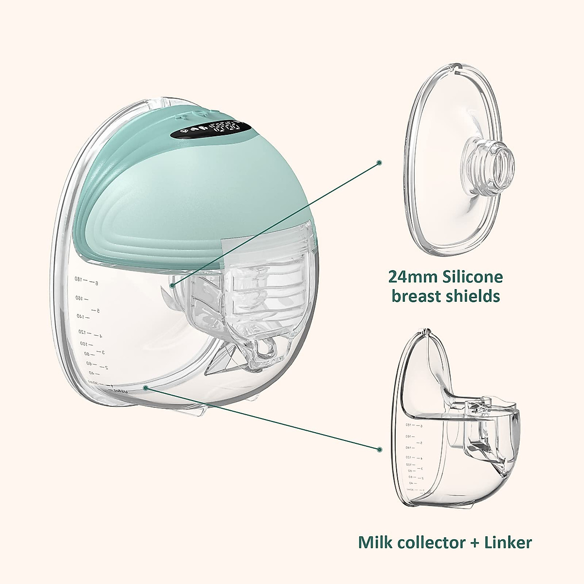 MomMed Milk Collector Compatible with MomMed S18/S21 Wearable Breast Pump, Breast Pump Accessories, MomMed Pump S18/S21 Parts Replace