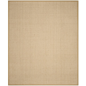 SAFAVIEH Natural Fiber Collection Area Rug - 8' x 10', Natural & Beige, Border Sisal Design, Easy Care, Ideal for High Traffic Areas in Living Room, Bedroom (NF151B)