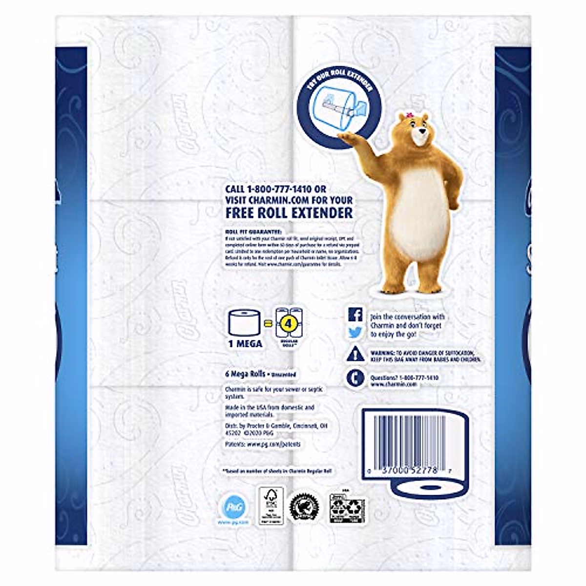 Charmin Ultra Soft Toilet Paper, 6 Mega Rolls = 24 Regular Rolls