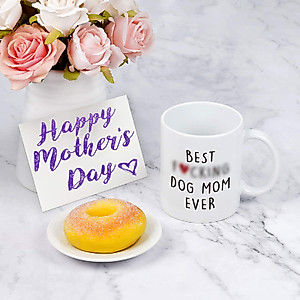 Cabtnca Best Dog Mom Ever Mug, Mothers Day Gifts for Mom from Daughter Son, Birthday Gift for Mom, Funny Coffee Mug for Mom, Novelty Gifts for Dog Lovers Dog Mom, Mom Mug 11Oz