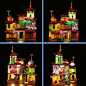 VONADO Led Light Kit Compatible with Lego Encanto Madrigal House 43202 (No Model)，Lighting Kit Compatible with Lego Encanto House Building Toys, Creative DIY Light Kit