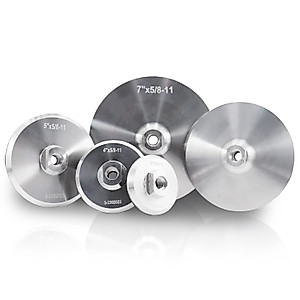 YDROWN 3 Inch Aluminium Backer Pad for Diamond Polishing Pad Holder Hook and Loop Connector 5/8-11 Thread (3 Inch)