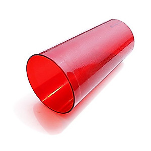 New Star Foodservice 46489 Tumbler Beverage Cup, Stackable Cups, Break-Resistant Commercial SAN Plastic, (20 oz, Red) Set of 12
