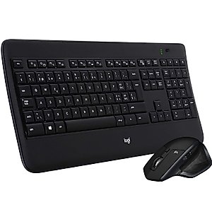 Logitech MX900 Performance Premium Backlit Keyboard and MX Master Mouse Combo , Black