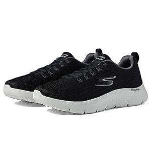 Skechers Men's Gowalk Flex-Athletic Workout Walking Shoes with Air Cooled Foam Sneakers, Black/Grey 2, 9.5