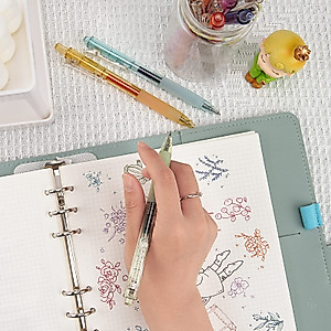 WRITECH Retractable Gel Pens Quick Dry Ink Pens Fine Point 0.5mm Multicolor For Journaling, Drawing, Doodling, and Notetaking (Multicolor)