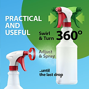 Bar5F Spray Bottle (16oz/2Pack) - Spray bottles for Cleaning Solutions, Wide Chemical Compatibility, FBA-Free, Garden, Grill, BBQ, Adjustable Nozzle