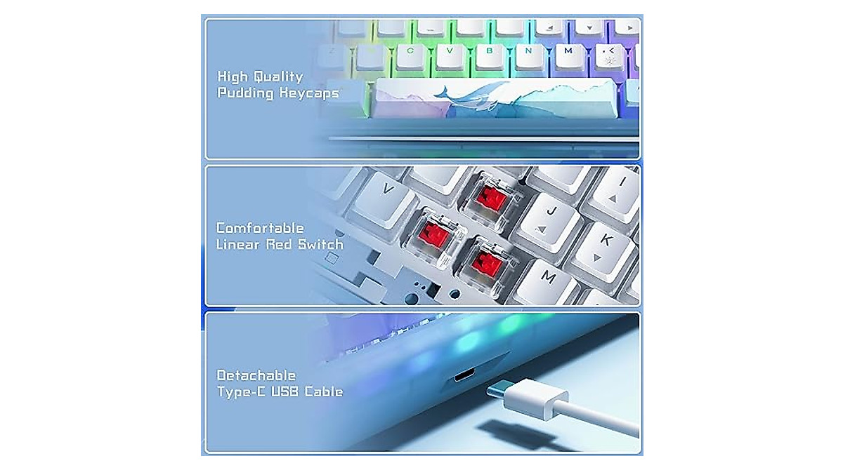 Womier WK61 60% RGB Mechanical Gaming Keyboard