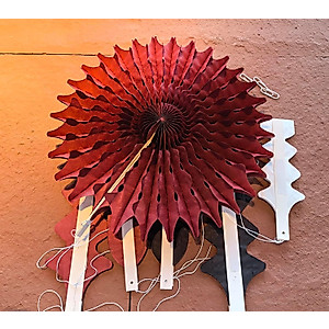 Burgundy Pink Birthday Party Decorations/Fall Bridal Shower Decorations/Valentines Day Decor/7pcs Burgundy Cream Pink Pinwheels Tissue Paper Fans Fall Bachelorette Party Decorations/Burgundy Wedding