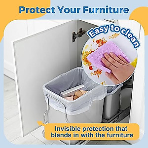 Loiion Clear Wall Protector, Non Adhesive Static Cling Removable Contact Paper, Plastic Stickers for Kitchen & Office from Trash, Chair Back, Wallpaper, Furniture, Door Scratch Dog Cat 6.6ft