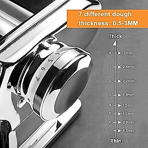 Hand Crank Noodle Making Machine Bright Finish Noodle Pressing Machine With Resistance 0.5-2.5mm For Household Use