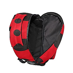 ALAZA Ladybugs Red Black Polka Dot Backpacks for Girls Boys School Backpack Kids Bookbag 3rd 4th 5th Grade Elementary Travel Laptop Shoulder Bag Students Daypacks