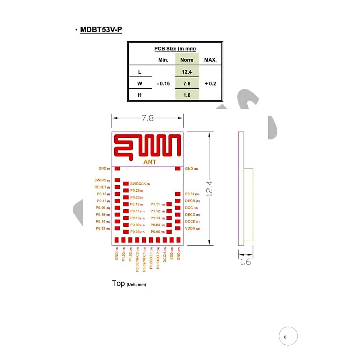 MDBT53V-P1M nRF5340 Module (3pcs Pak)