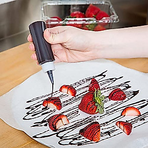 24 Pack 6 oz Squeeze Bottles Small Plastic Squeeze Condiments Bottles with Red Cap Mini Squeeze Bottles for Sauces, Paint, Cookie, Dressing, Tie Dye