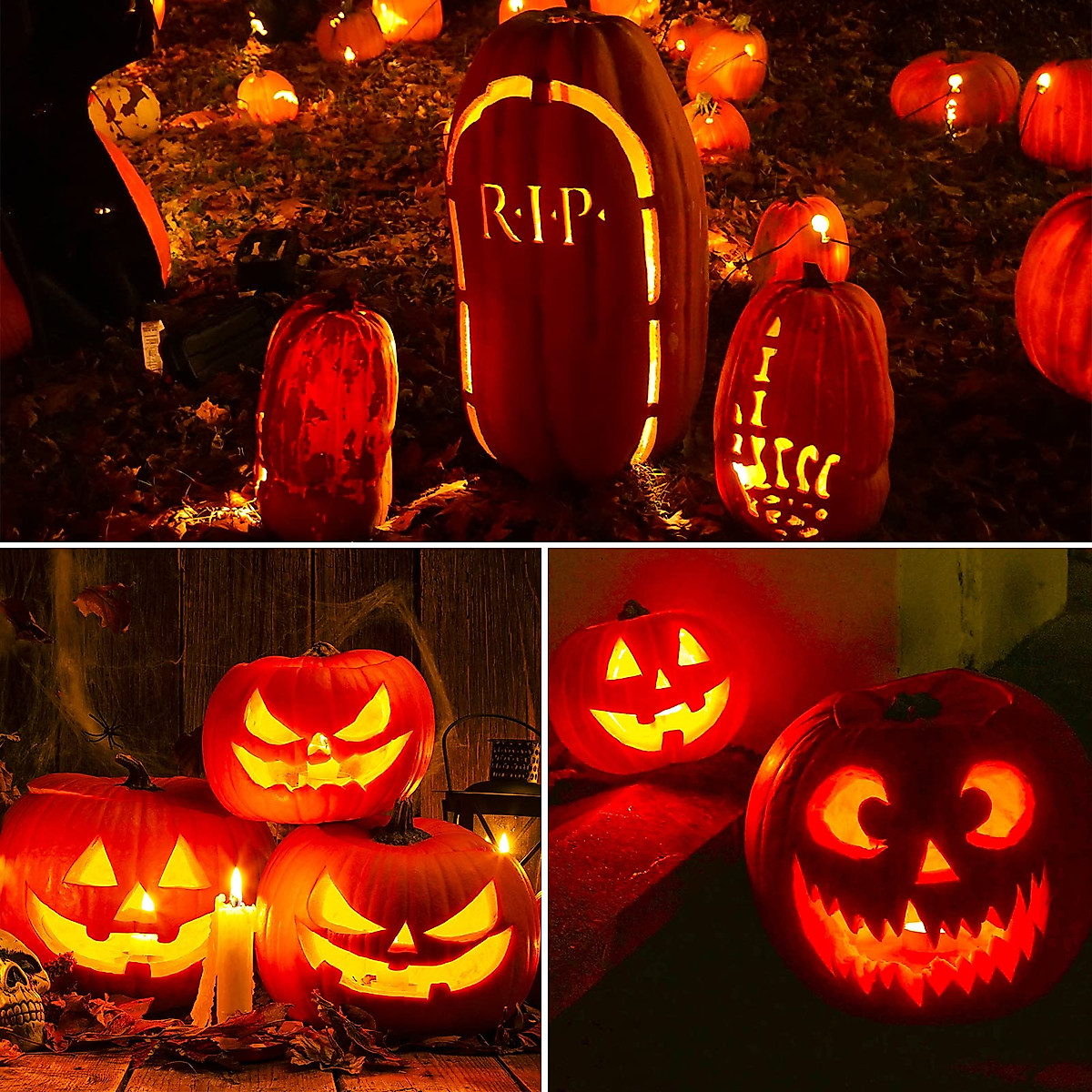 Halloween Pumpkin Carving Tools Kit - 11 PCS Professional Heavy Duty Stainless Steel Pumpkin Carving Tools with Carrying Case for Kids Adults Sculpting Jack-O-Lanterns