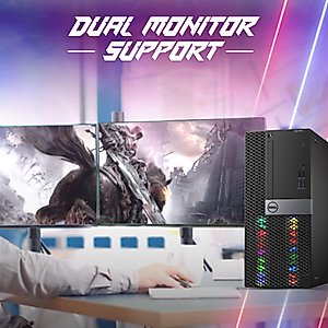 Dell RGB Gaming Tower Computer - Intel Core i5 6th Gen, NVIDIA GTX 1050 Ti 4GB GDDR5, 16GB DDR4 Ram, 128GB SSD + 2TB HDD, Prebuilt Gaming Desktop PC with Built-in WiFi, Win 10 Pro (Renewed)