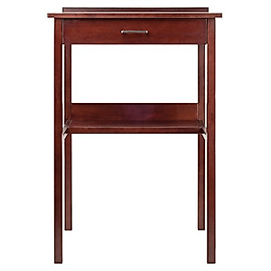 Winsome Ronald High Desk, Walnut, 27.95x21.73x41.89