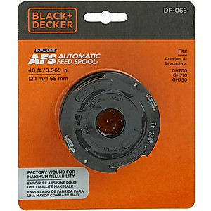 BLACK+DECKER Trimmer Line Replacement Spool, Dual Line, AFS, .065-Inch (DF-065)