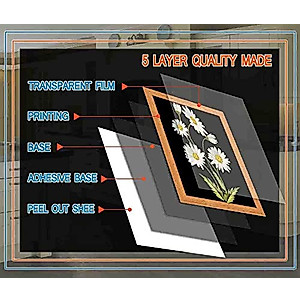 Tup Simple Pattern of Daisy Flower Dishwasher Door Sticker Cover Vinyl Magnetic Panel Decal Refrigerator Magnets 23W26H inch