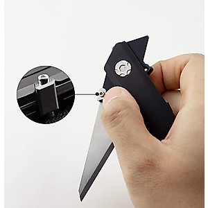 TITANER Raven Titanium EDC Folding Pocket Utility Knife - Box Cutter Suitable For Art Work, Outdoor, Hunting,Household tools (Stonewash)